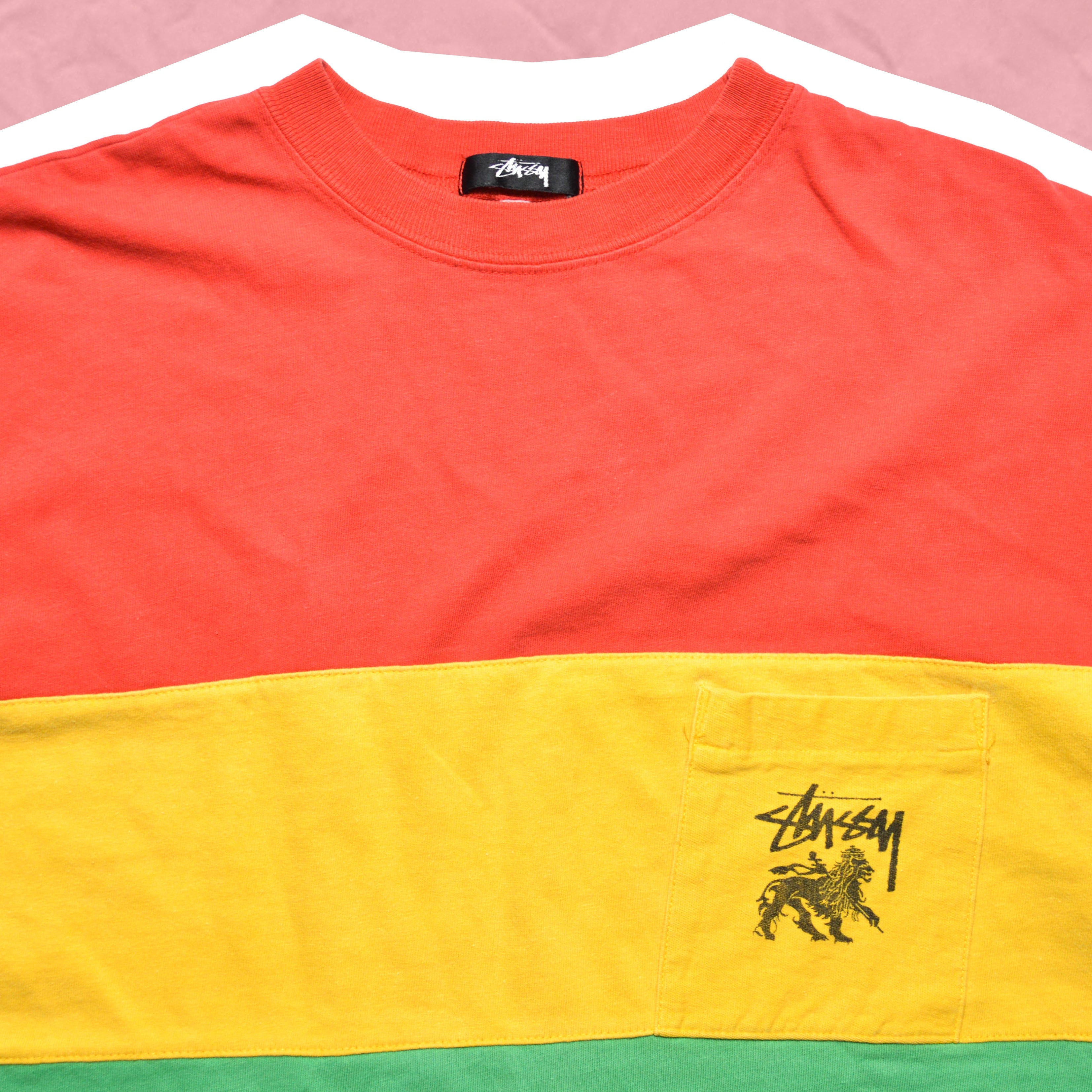 OG Stussy 80s Tri-colour Rasta T-shirt (~M~) – shop.allenreji OG Stussy 80s Tri-colour Rasta T-shirt (~M~) – shop.allenreji